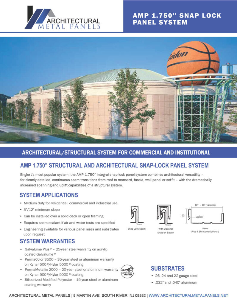 Snaplock Standing Seam Roofing Panels System | Architectural Metal Panels